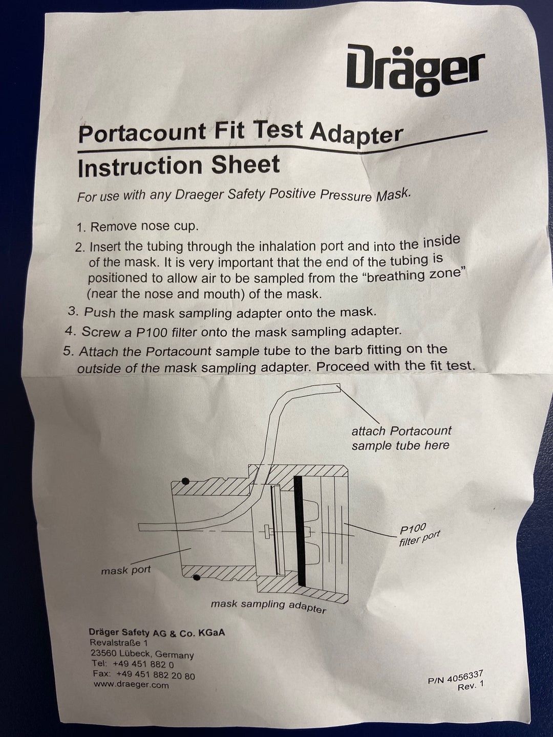 Our Products | Drager Fit Test Adapter P & RA Masks